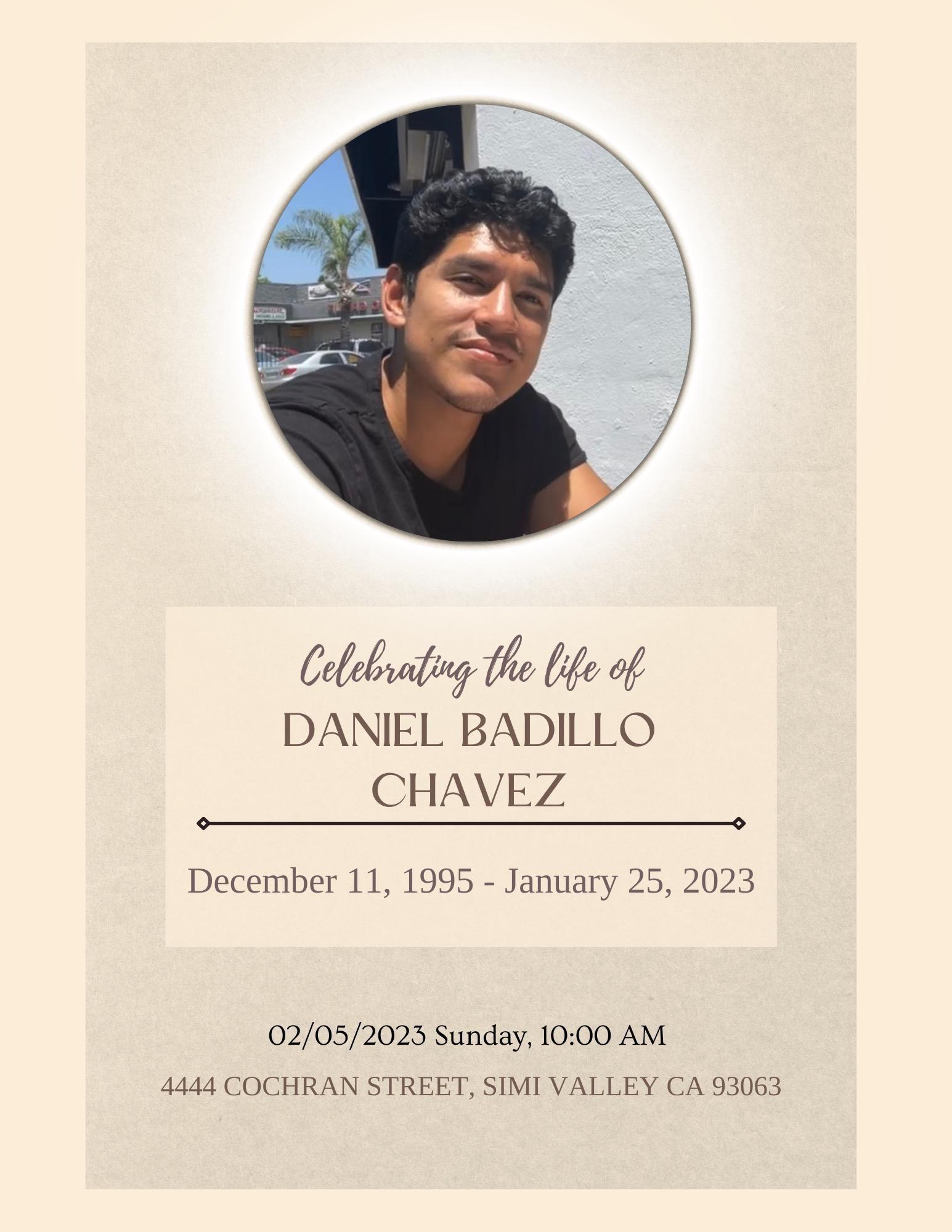 Celebrating the Life of Daniel Badillo Chavez - SCHA